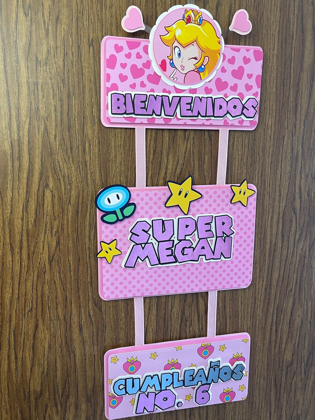 Birthday Party Welcome Sign, Princess Peach Welcome Sign, Princess ...