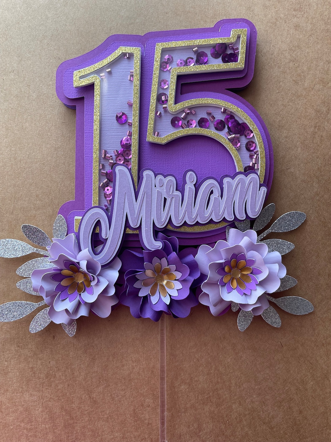 15th Birthday Cake Topper, Mis 15 Cake Topper, Personalized Cake Topper ...