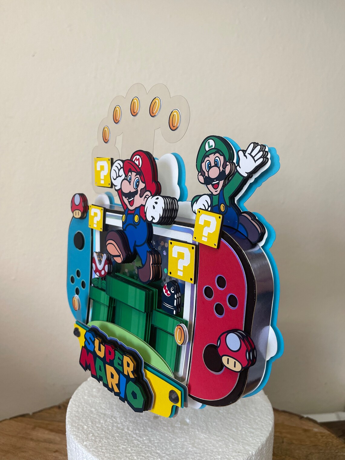 Gamer Cake Topper, Cake Topper, Super Mario Cake Topper, Mario Birthday ...