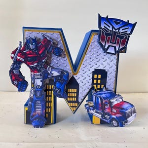 Tranformer 3D Letter, Transformers 3D Numbers, Transformers Letter, 3D ...