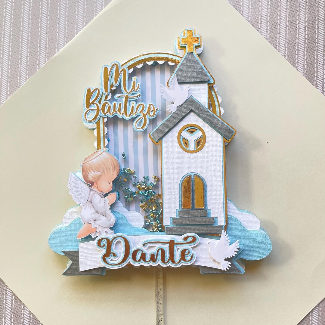 Baptism Cake Topper, Christening Cake Topper, Religious Cake Topper ...