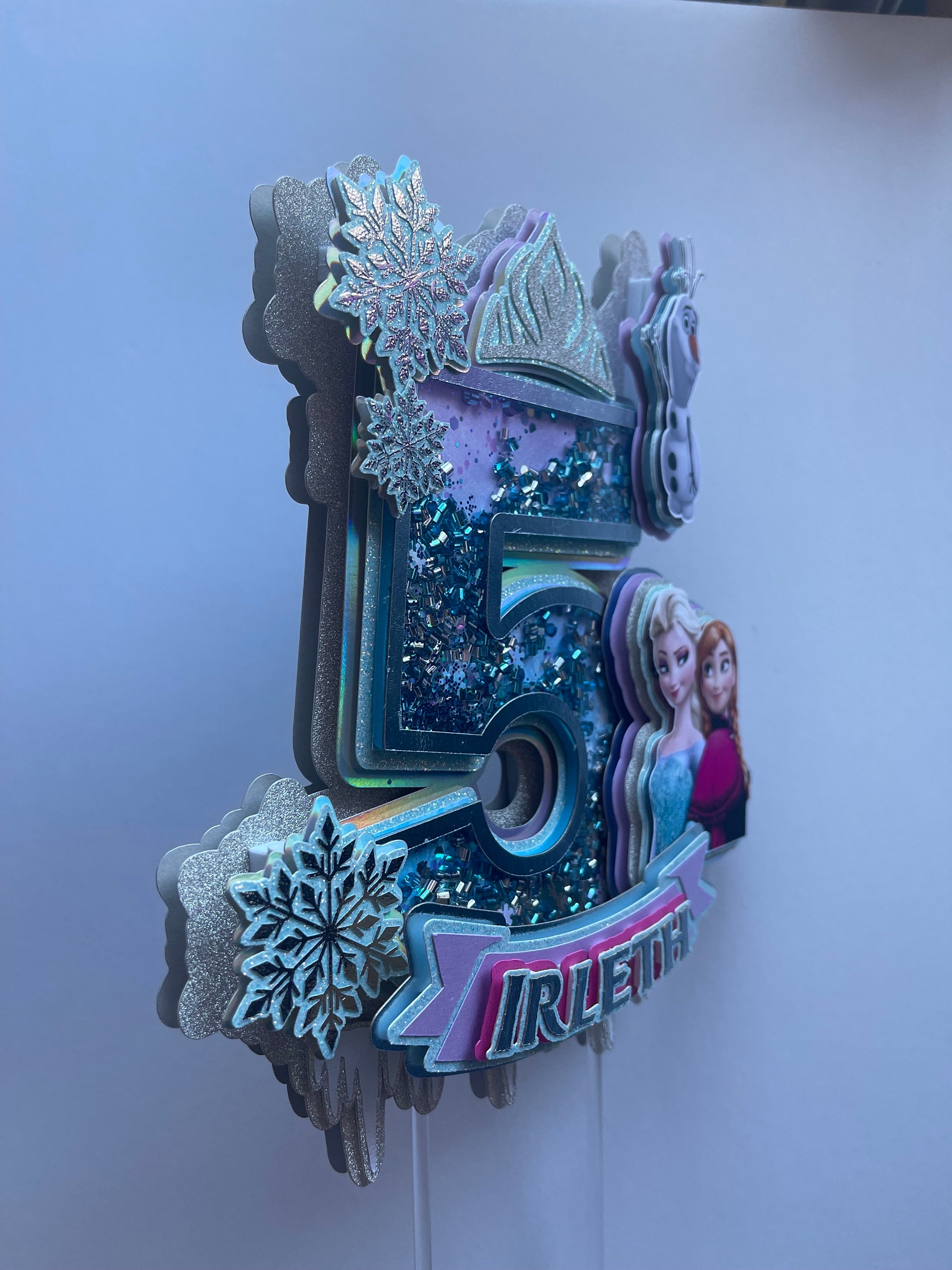 Frozen Cake Topper, Frozen Birthday, Frozen Shaker Cake Topper, Elsa ...