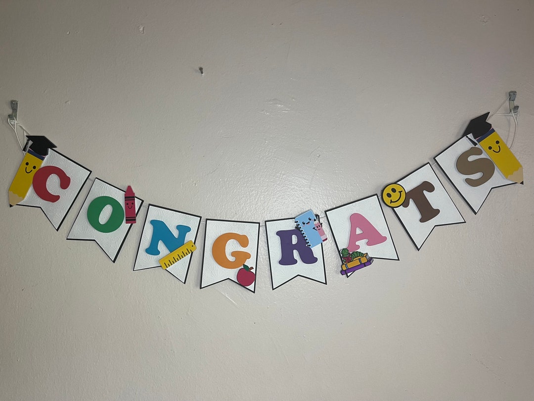 Pre Kindergarten Graduation Banner Kindergarten Party - Etsy