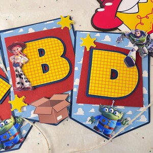 Toy Story Happy Birthday Banner, Toy Story Theme Birthday Party Decor ...