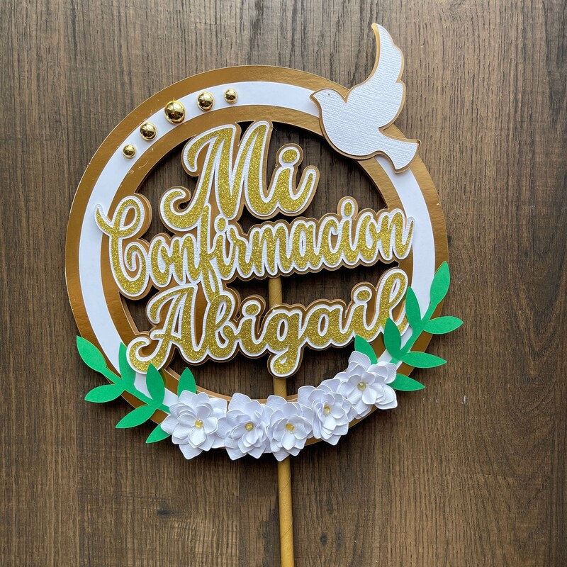 Confirmation Cake Topper - Etsy