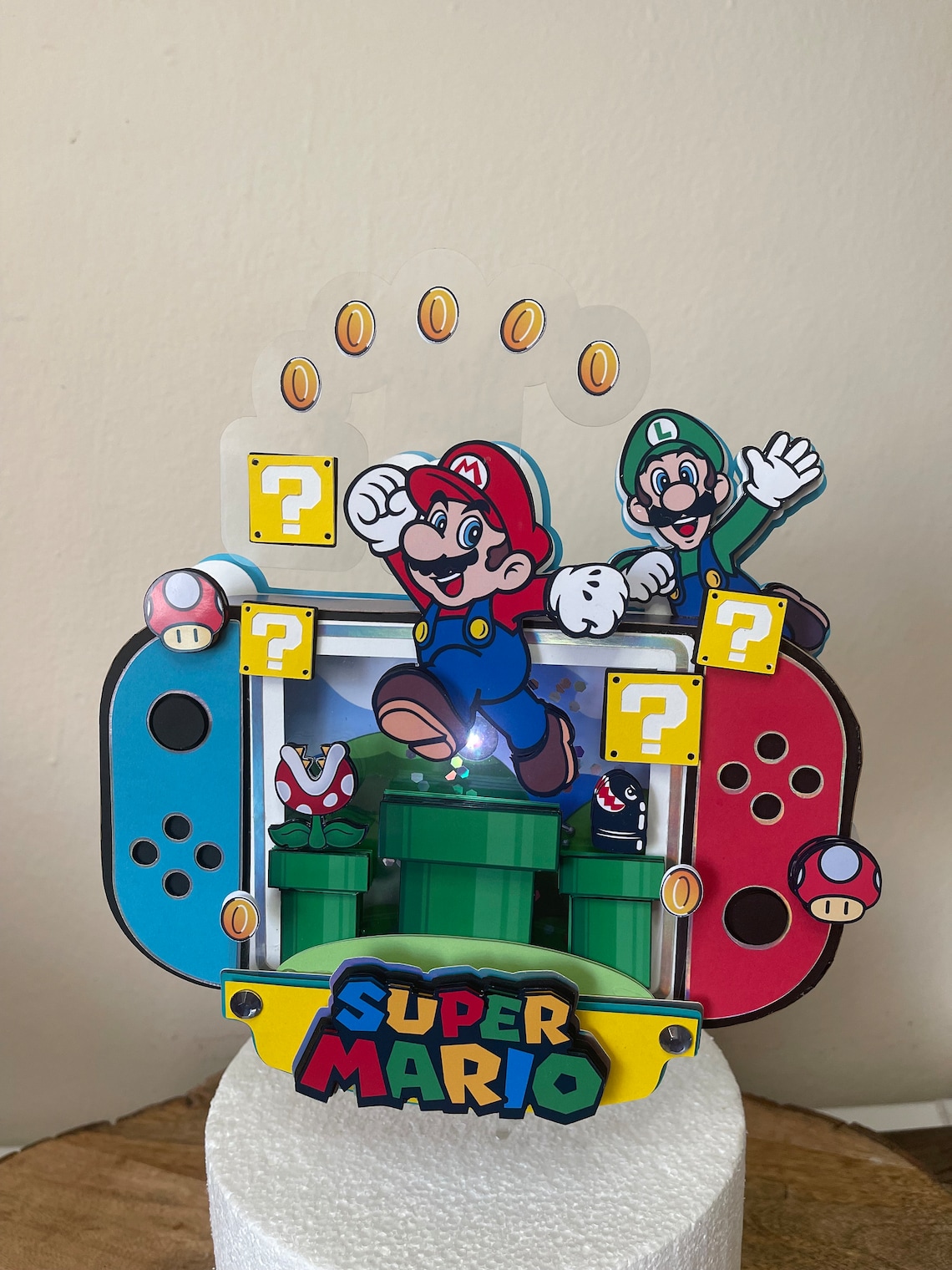 Gamer Cake Topper, Cake Topper, Super Mario Cake Topper, Mario Birthday ...