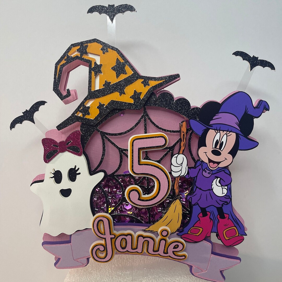 Halloween Cake Topper, Minnie Mouse Halloween Cake Topper, Minie Mouse ...