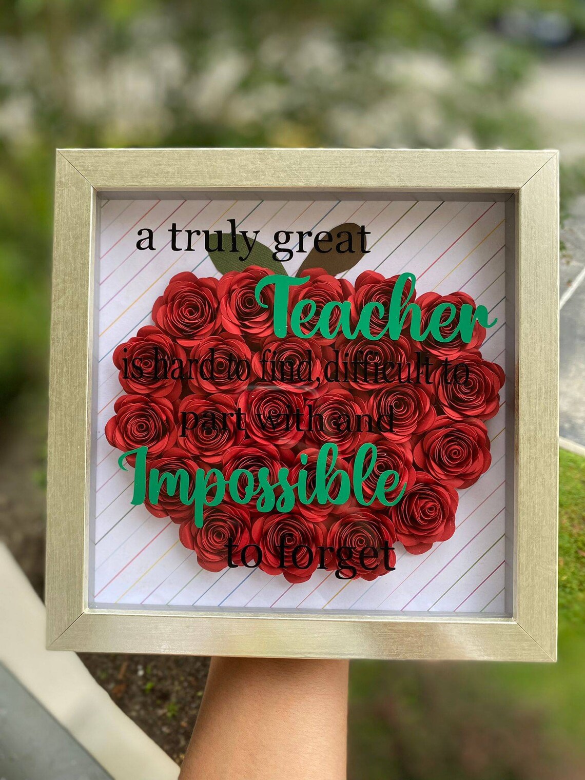 Teacher Appreciation Shadow Box, Personalized Shadow Box, Teacher Gift ...