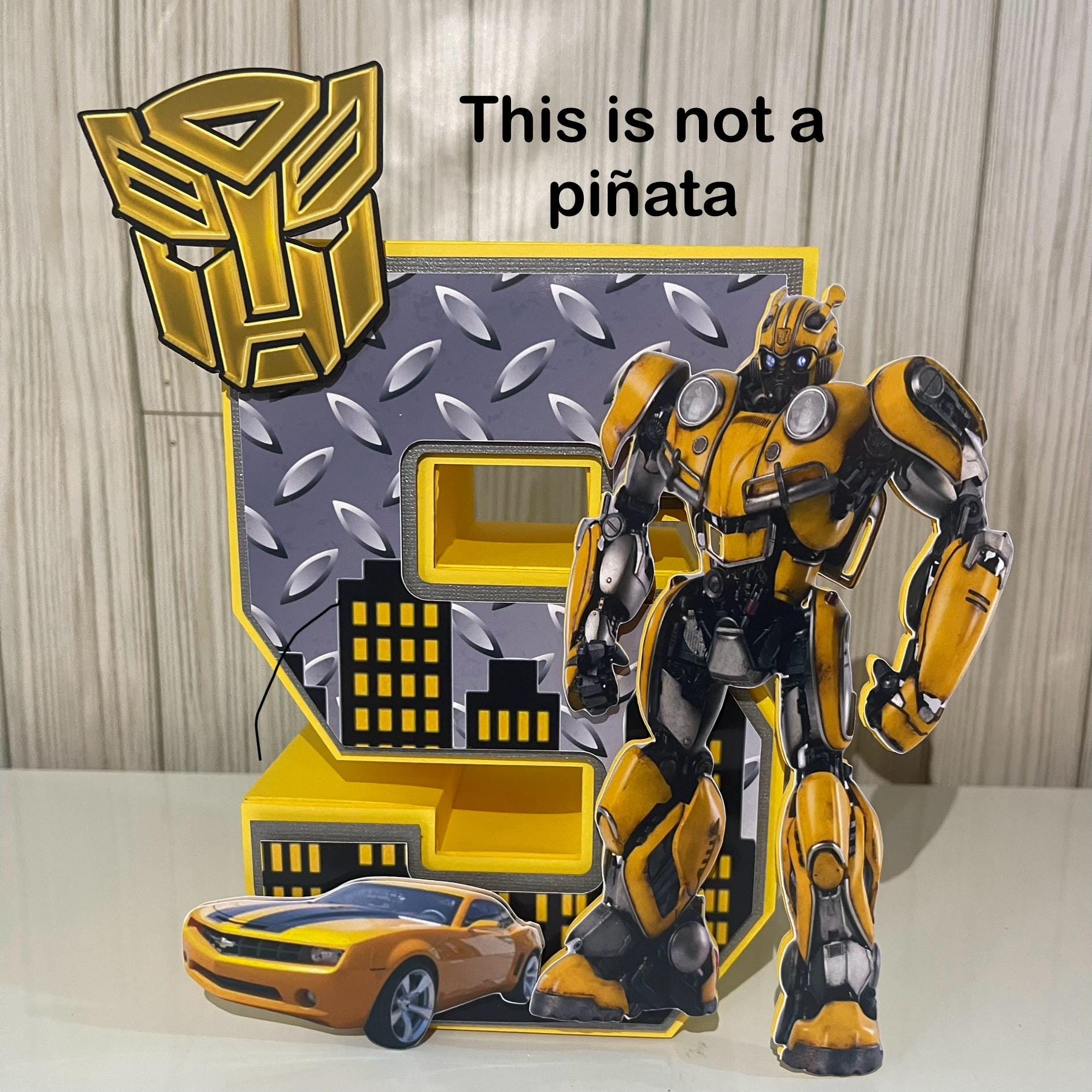 Transformers 3D Number, Transformers Birthday Party, Custom Bumblebee ...
