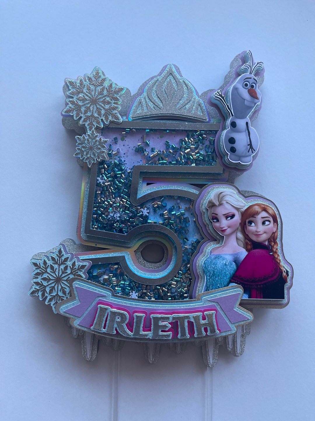 Frozen Cake Topper, Frozen Birthday, Frozen Shaker Cake Topper, Elsa ...