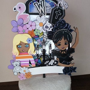 Wednesday Adams Personalized Cake Topper, Wednesday Cake Topper ...