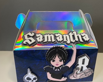 Wednesday Party Box Lunch Box Merlina Fiesta Wednesday Addams - Etsy