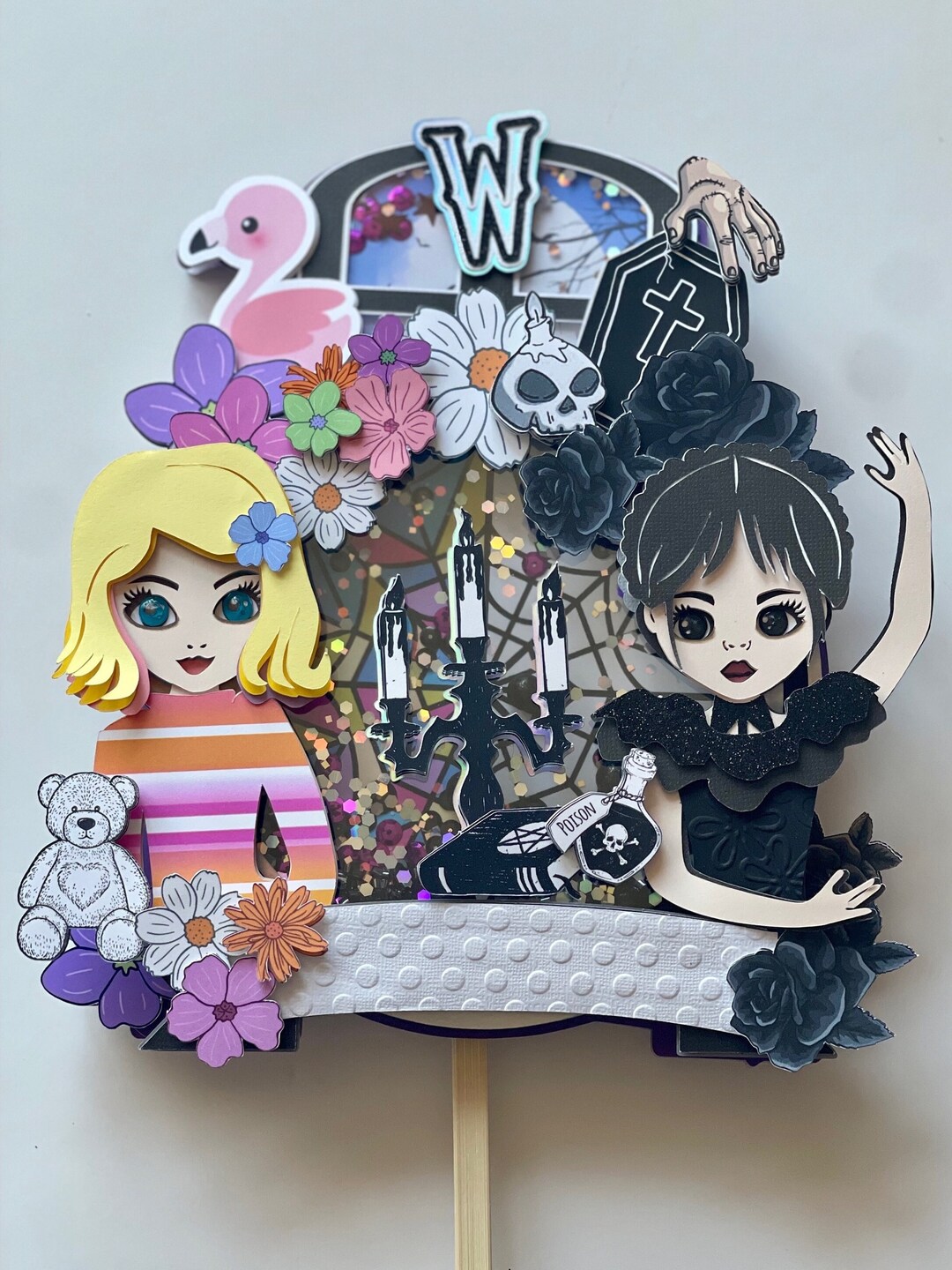 Wednesday Adams Personalized Cake Topper, Wednesday Cake Topper ...