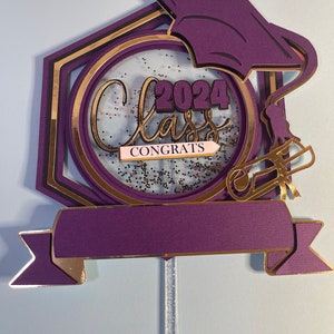 Graduation Cake Topper, Class of 2024 Topper, Happy Graduation Cake ...
