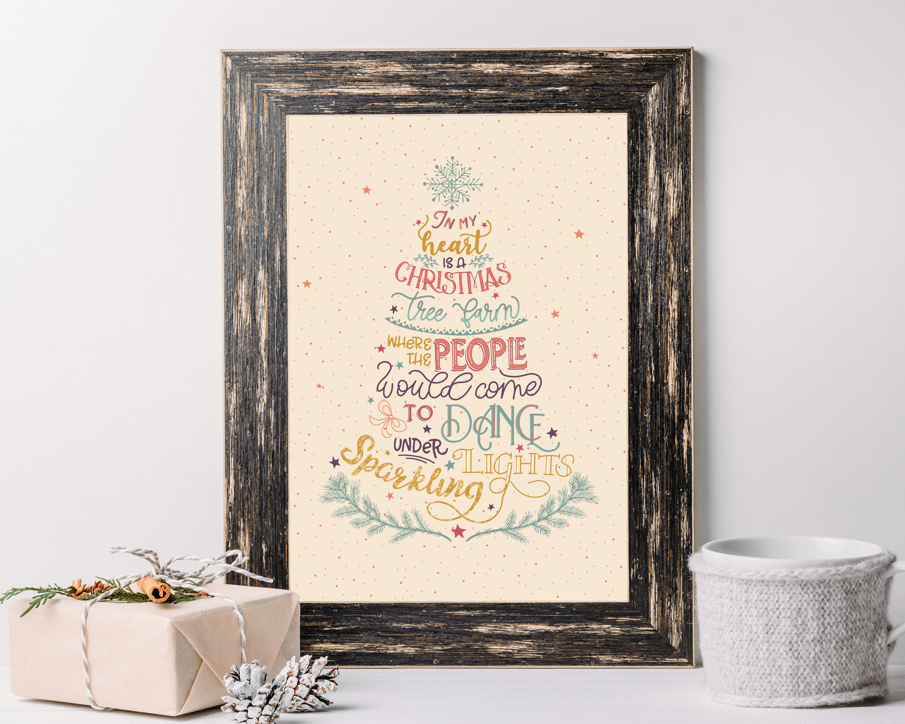 In My Heart is A Christmas Tree Farm, Taylor Swift Christmas Print ...