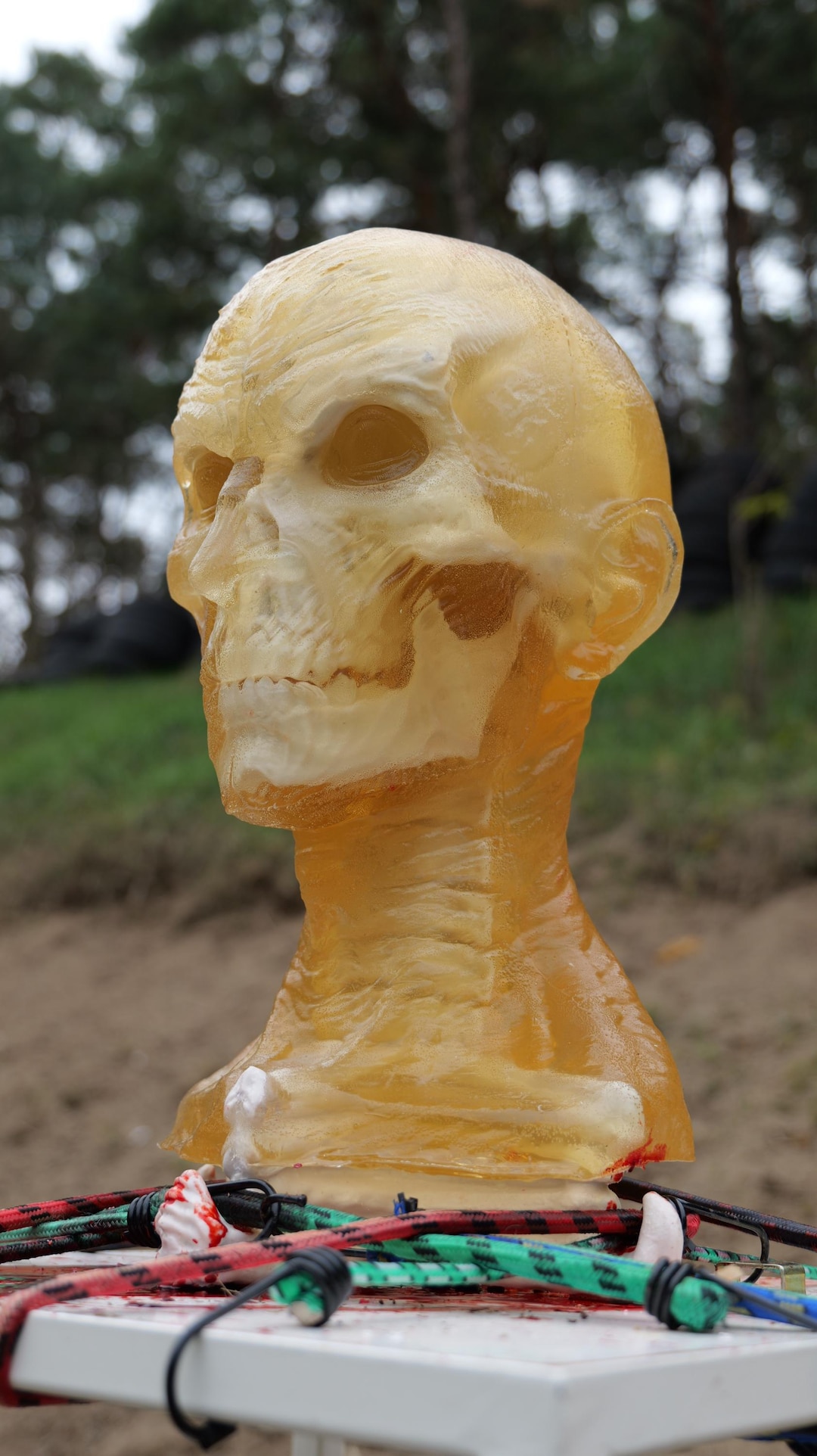 Ballistic Demon Bleeding 3D Target Head With Skull and Brain - Etsy