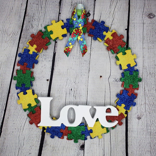 Autism Wreath - Etsy