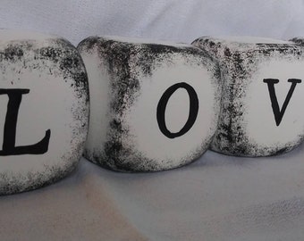 Wooden Love Blocks | Etsy