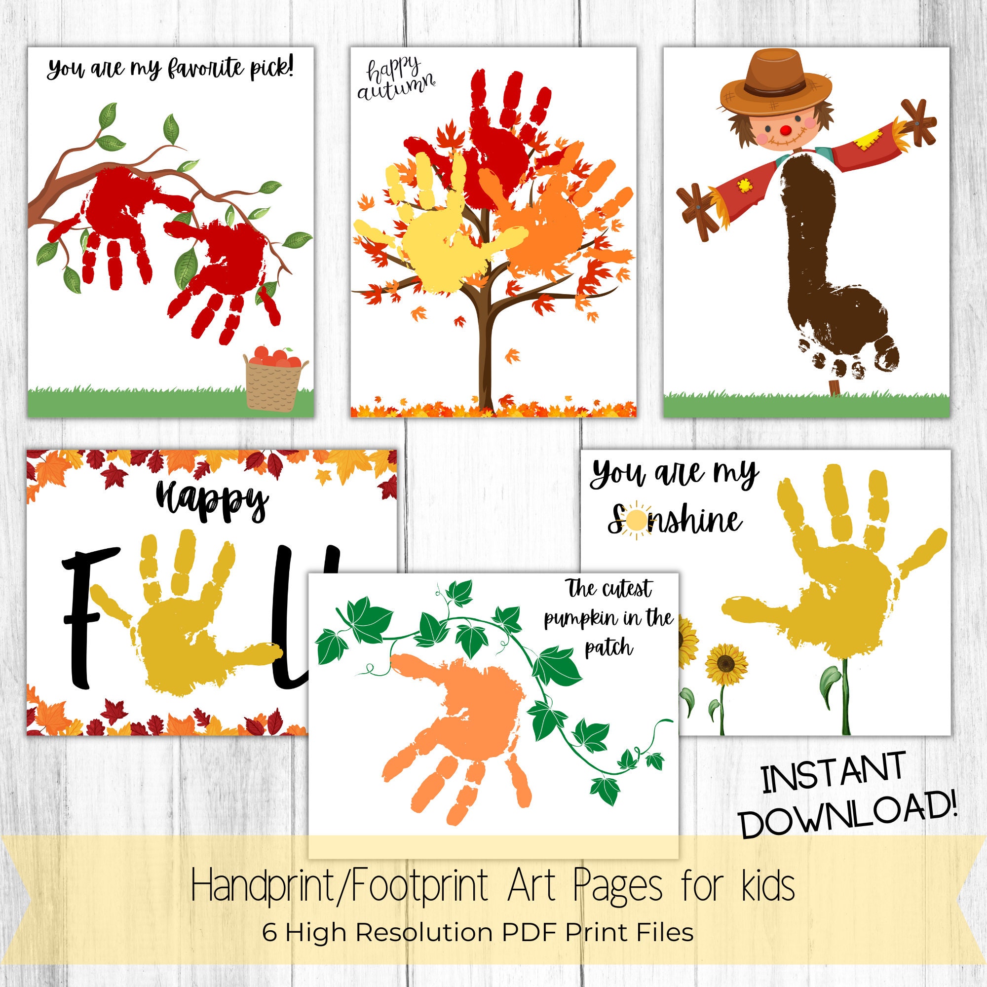 Fall Handprint Craft Bundle Handprint Fall Activity Fall Craft Kids ...
