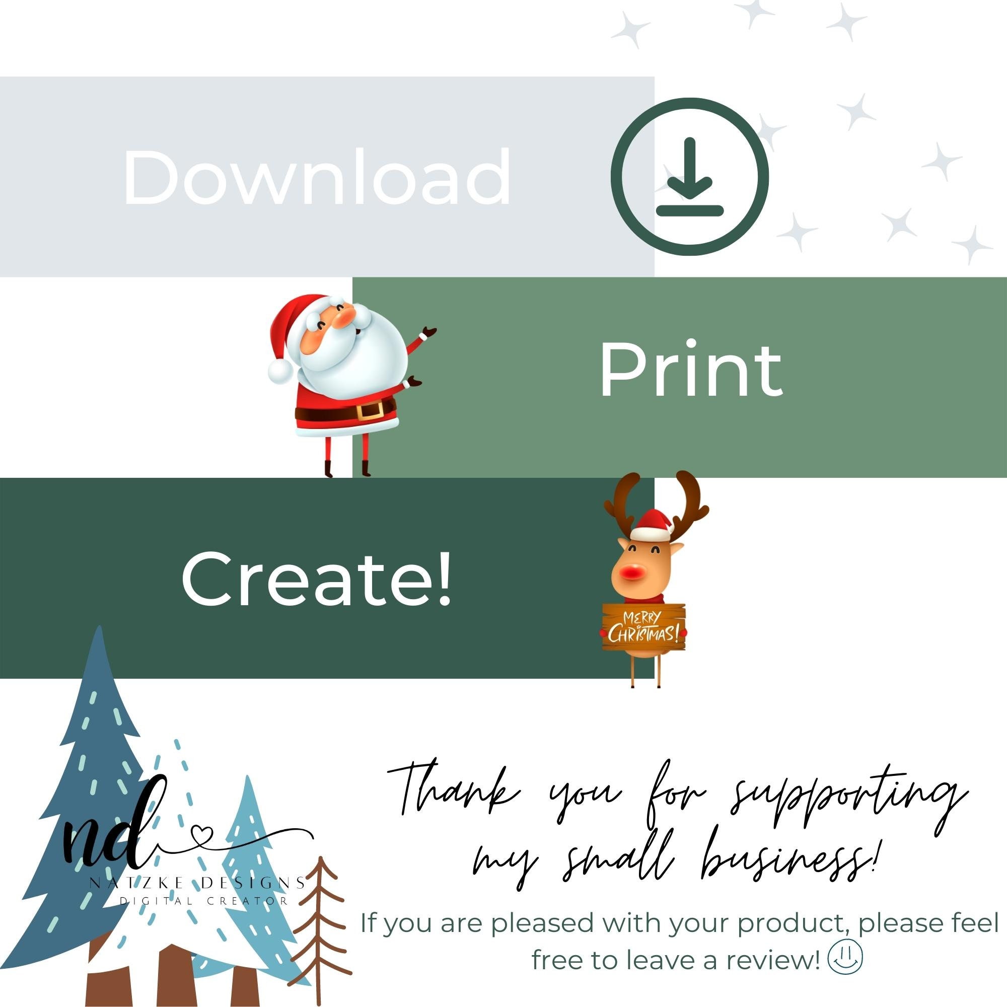 Christmas Handprint Craft Bundle Handprint Christmas Activity Winter ...