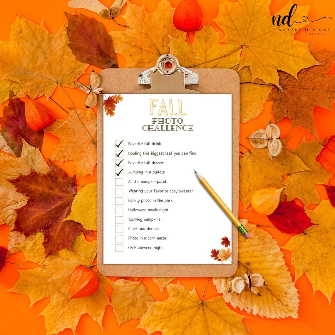 Pumpkin Patch Scavenger Hunt Printable Fall Neighborhood Scavenger Hunt ...