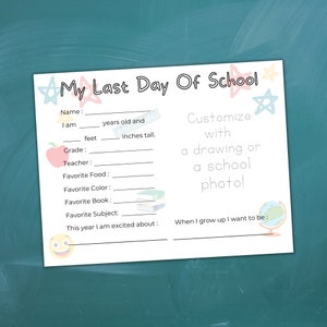 First Day of School and Last Day of School Printable Back to School ...