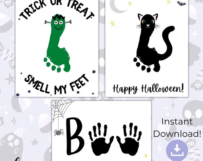 Halloween Handprint Craft Bundle Handprint Fall Activity Fall Craft ...