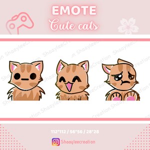 Cute Cat Emotes Package for Twitch 112x112, 56x56, 28x28, — Twitch ...