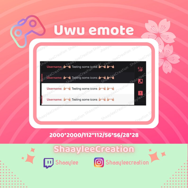 Simple Uwu Emote for Twitch 112x112 56x56 28x28 Twitch - Etsy