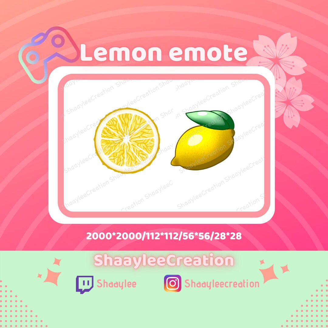 Simple Lemon Emote for Twitch 112x112 56x56 28x28 - Etsy