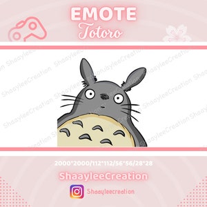 Simple Cute Totoro Emote for Twitch 112x112, 56x56, 28x28, -- Twitch ...