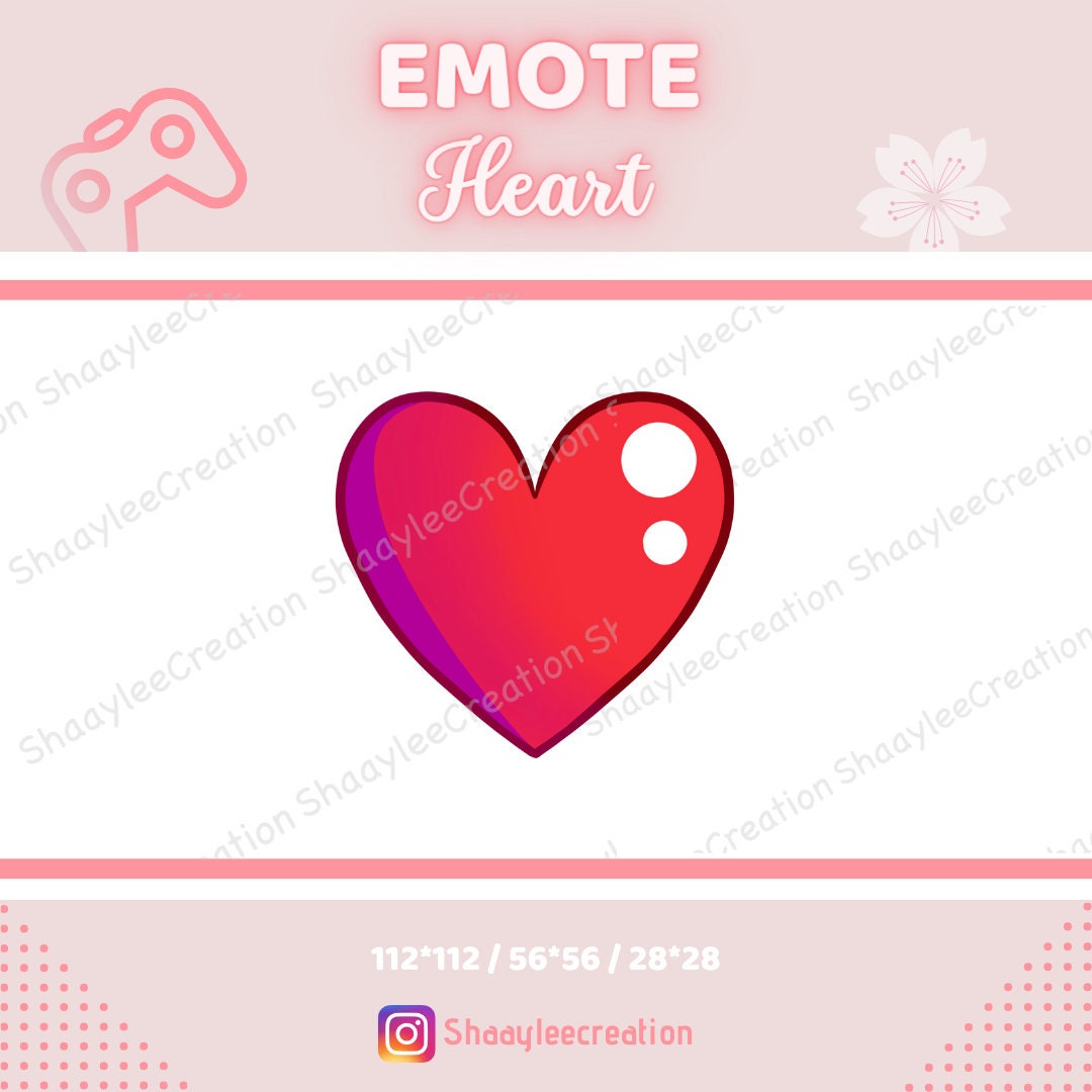 Red Heart Emote for Twitch 112x112, 56x56, 28x28, — Twitch, Youtube ...