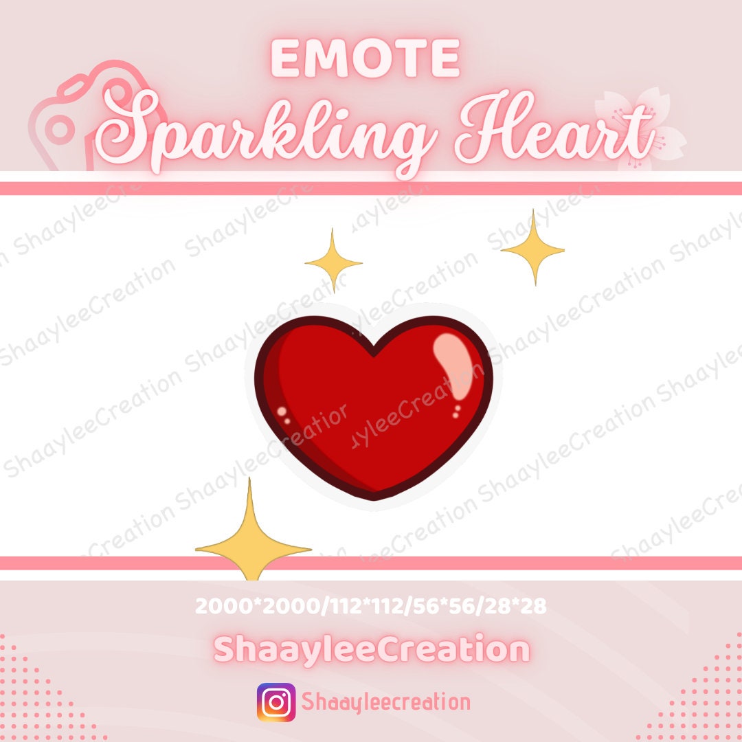 Sparkling Heart Animated Emote for Twitch 112x112, 56x56, 28x28 ...
