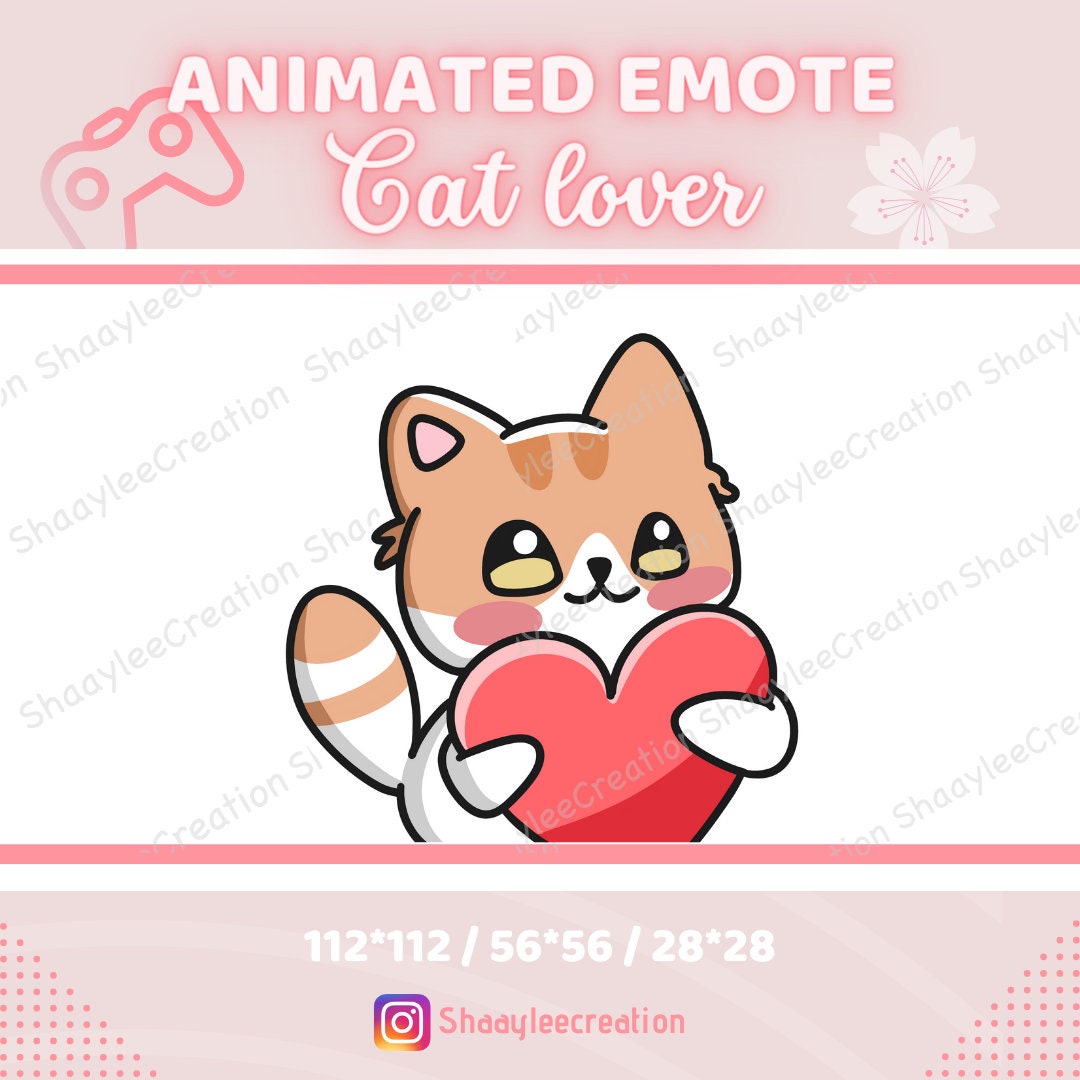 Cat Emote Animated for Twitch 112x112, 56x56, 28x28, — Twitch, Youtube ...
