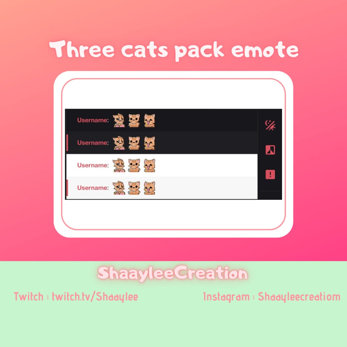 Cute Cat Emotes Package for Twitch 112x112 56x56 28x28 - Etsy