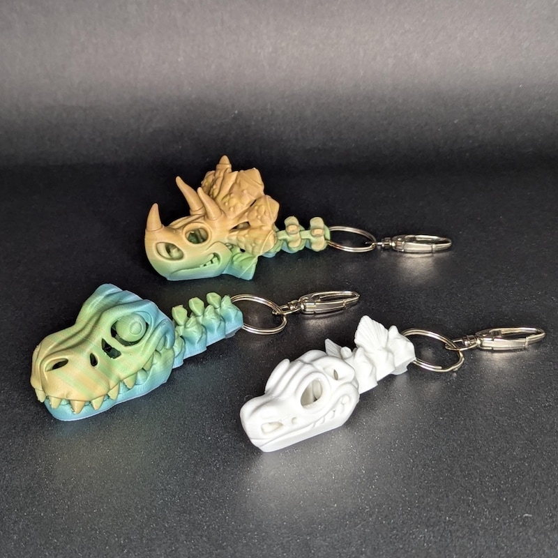 Dinosaur Keychain - Etsy