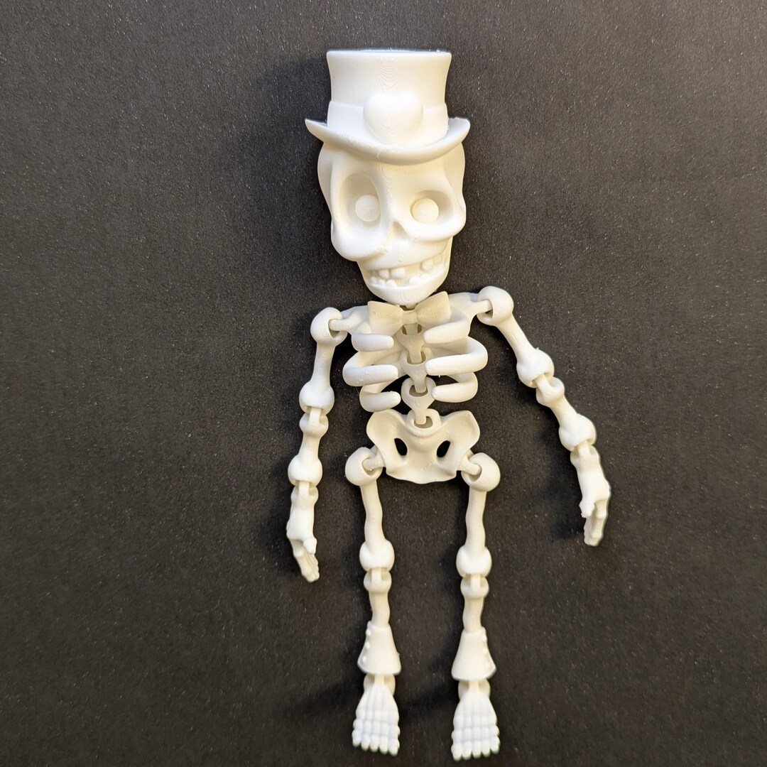 Dapper Skeleton Articulated Toy, 3D Printed to Order, 3 Sizes, 26 ...