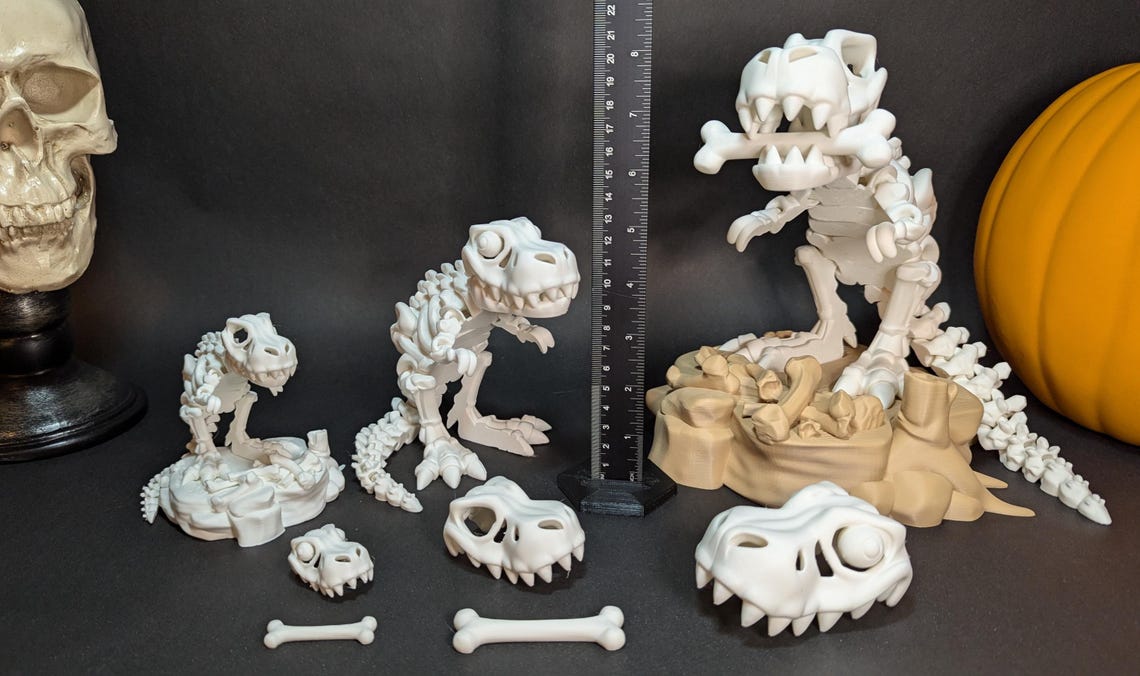 Flexi T Rex Dinosaur Skeleton Toy - Etsy