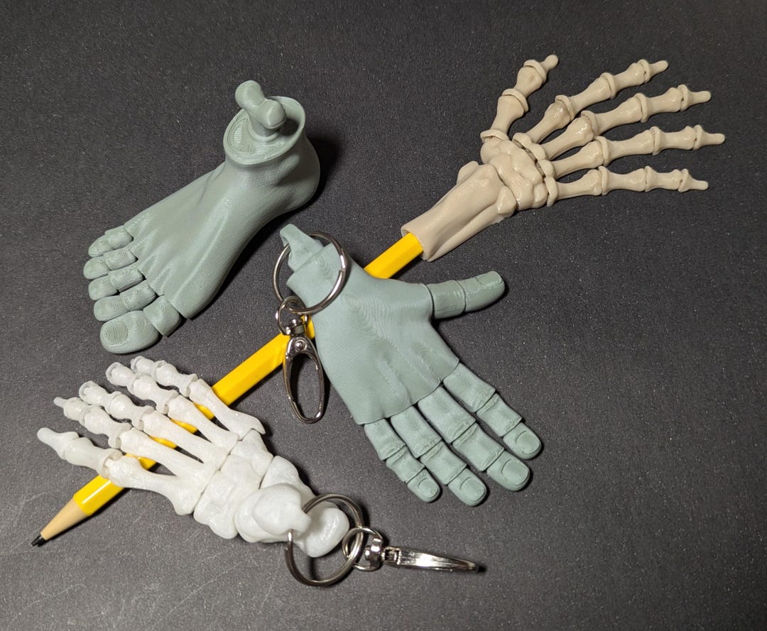 Articulated Hand and Foot Toys, 3 Sizes, 26+ Colors Choices - Etsy