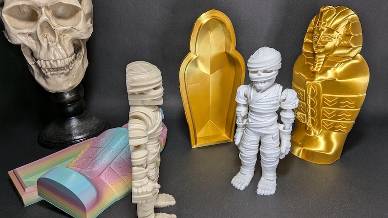 Articulated Mummy and Sarcophagus Toy Mummy Sensory Toy - Etsy