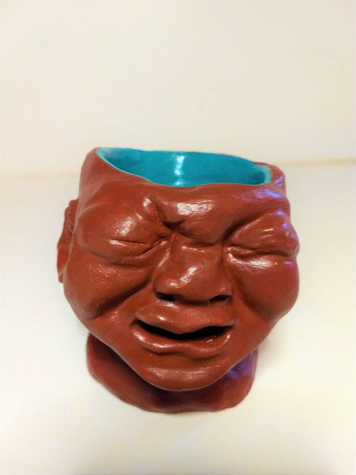 Colorful Mini Planter Terracotta Crying Baby Flower Pot Free - Etsy