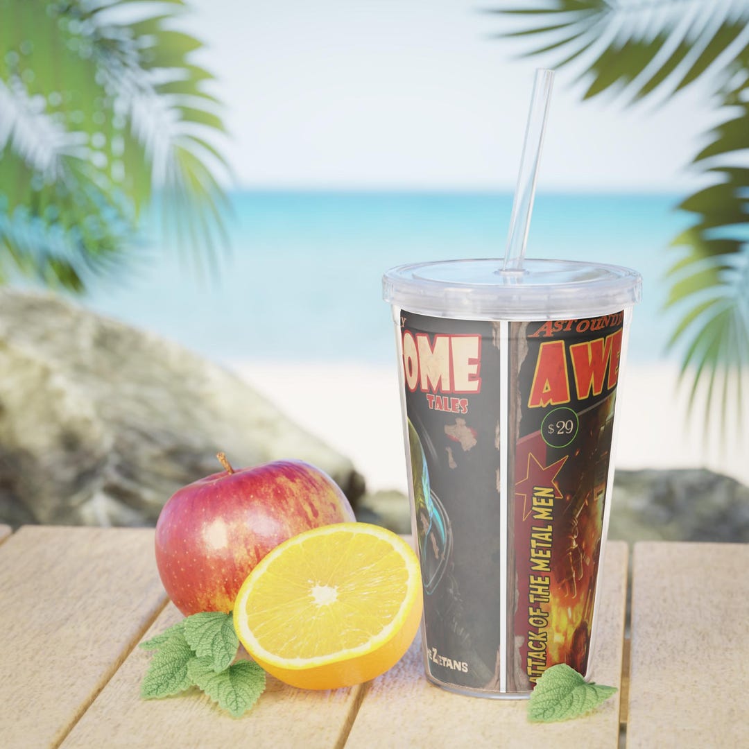 Fallout Dream Plastic Tumbler With Straw, Vintage Fallout Design, Retro ...