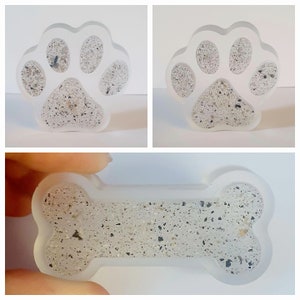 Pet Memorial Keepsakes. Ashes Into Resin. in Memoriam. Paw Print and ...