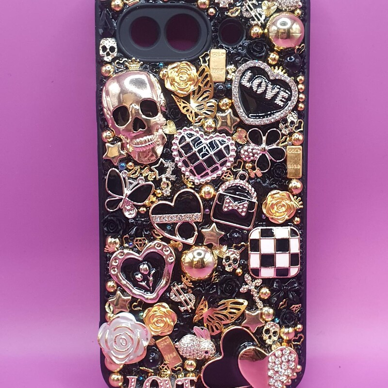 Black and Gold Junk Case - Etsy