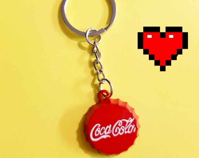 Coca Cola Bottle Top Keyring. Letterbox Gift, All Occasions. Birthday ...