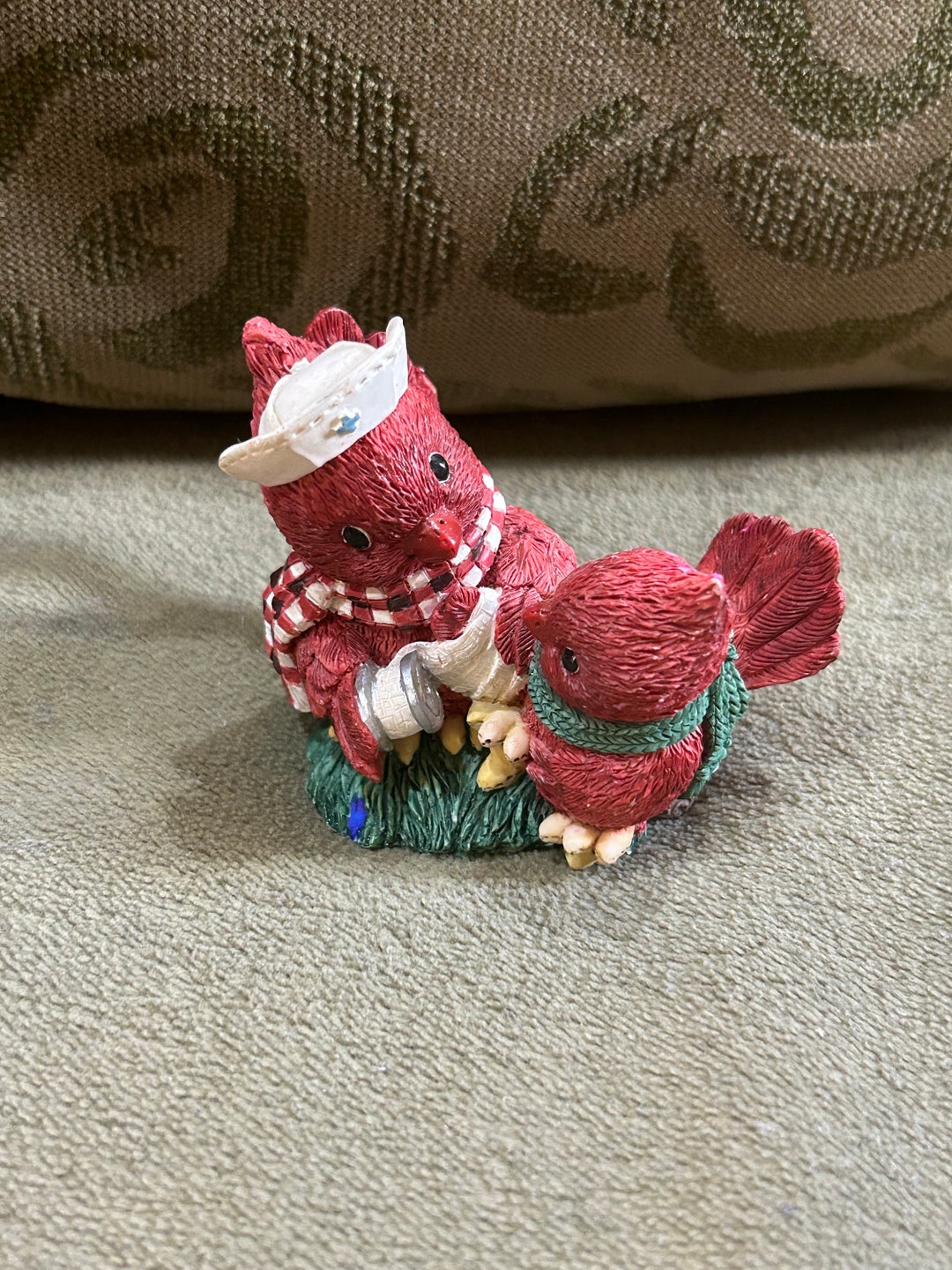 Vintage Cardinal Bird Nurse Figurine Decor - Etsy