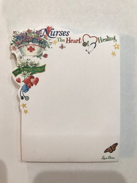 Nurse Gift Nurse Note Writing Pad Nurses the Heart of Healing - Etsy