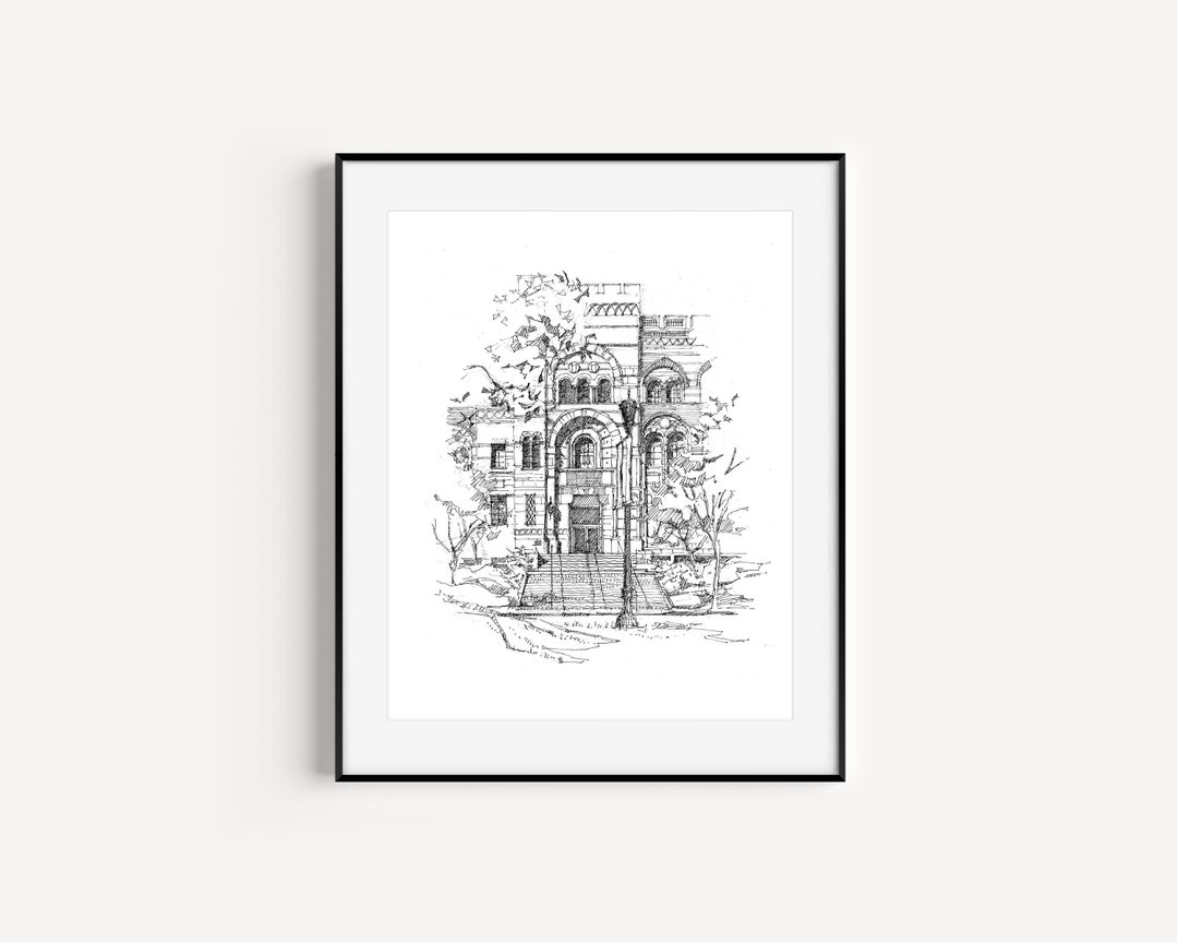 UCLA Graduation Gift SALE, Kaplan Hall Drawing, University of ...