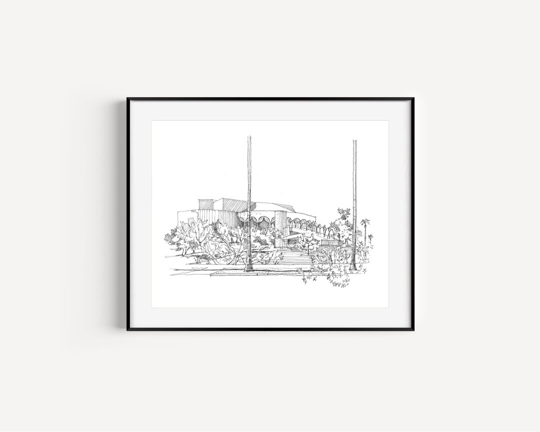 ASU Graduation Gift SALE, Gammage Auditorium Drawing, Arizona State ...