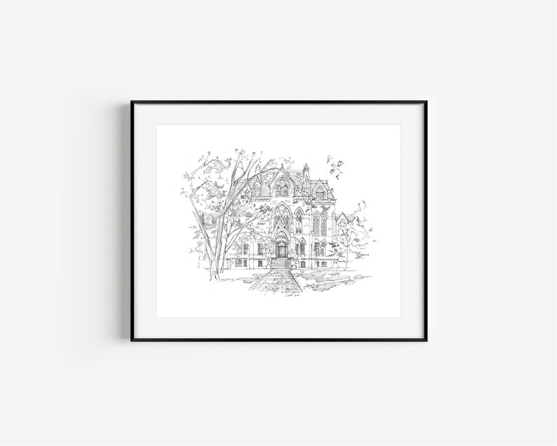 University of Pennsylvania Graduation Gift SALE, College Hall Drawing ...